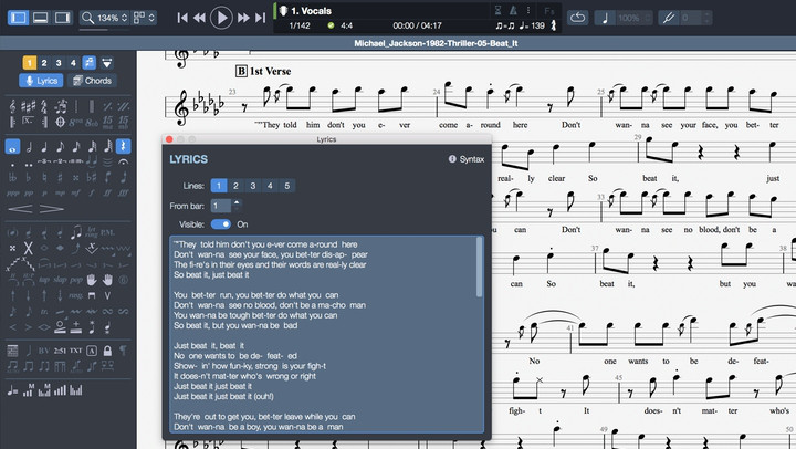 Discover all of the Guitar Pro 8 features