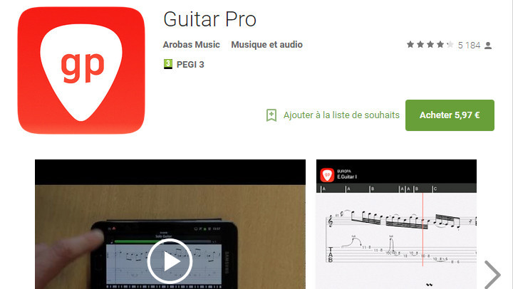 Guitar Pro mobile app for iOS and Android
